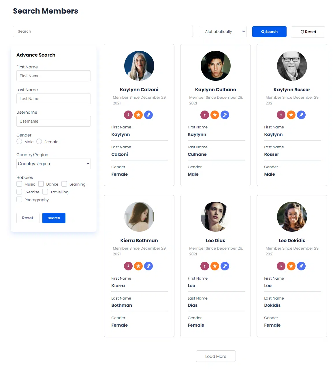 Member Profile & Directory for MemberPortal - CharityFundraising